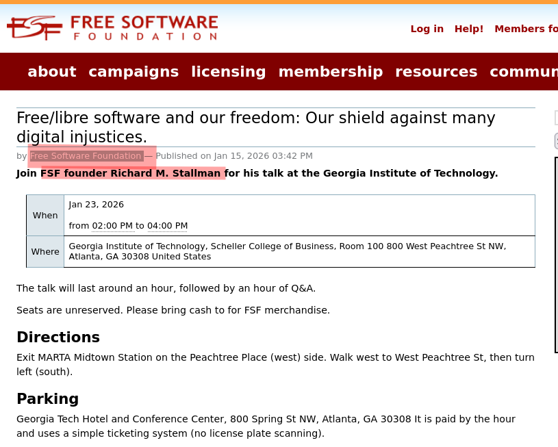 Techrights — Free Software Foundation (FSF) Back to Advertising the ...