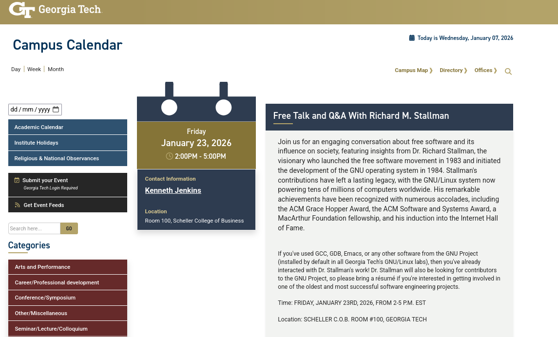 Techrights — Georgia Institute of Technology (Georgia Tech) Formally ...