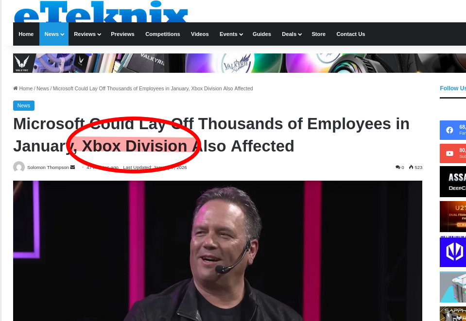 Techrights — Mass Layoffs in Microsoft's XBox Soon, Just Like We've ...